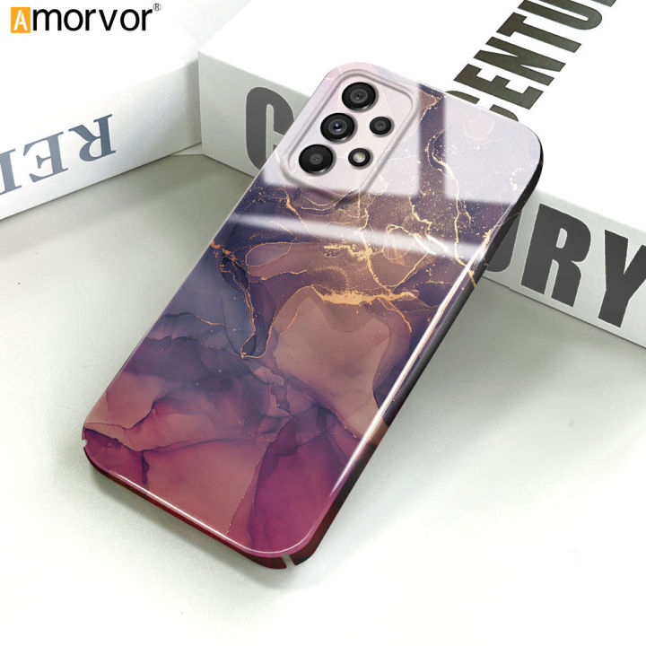 AMORVOR for Samsung Galaxy A53 5G Back Cover Luxury Marble Hard Phone ...