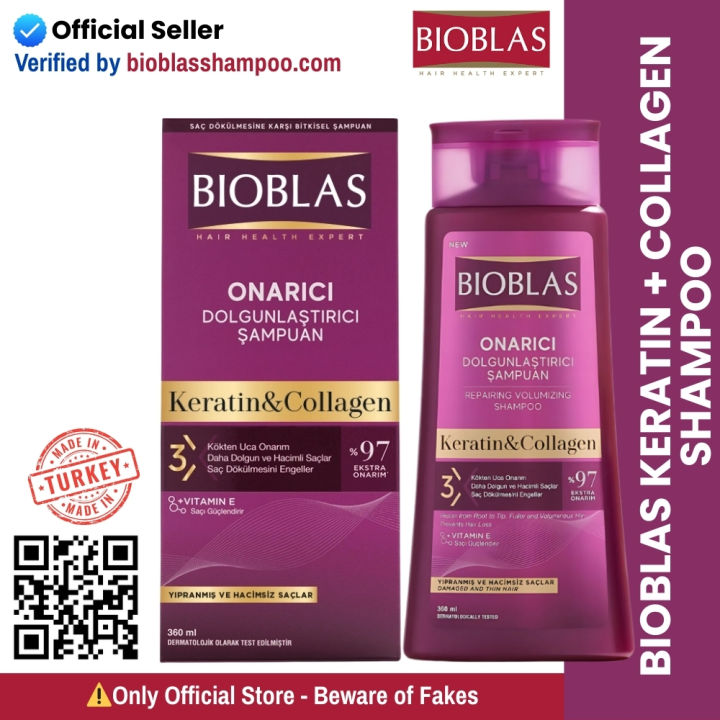 Bioblas Collagen Keratin Shampoo 360ml | Bioblas Keratin Collagen Anti ...