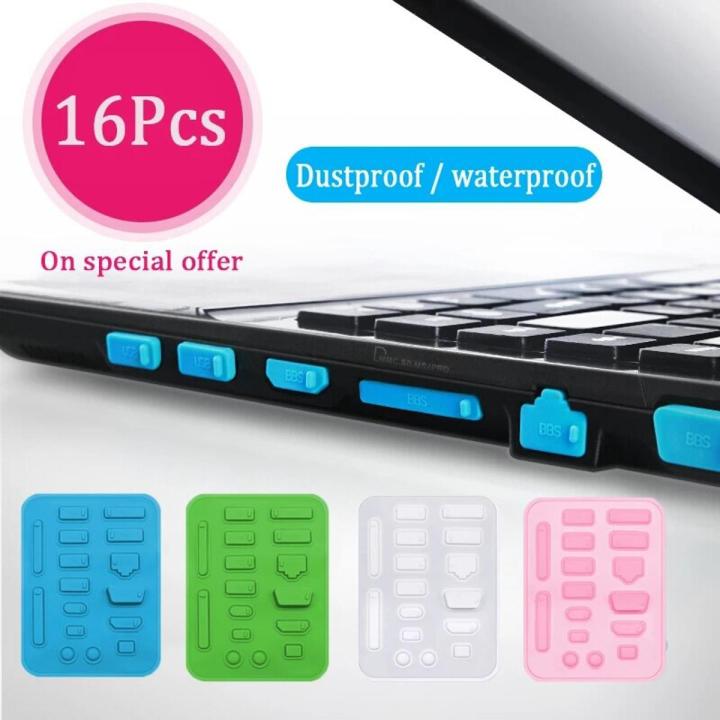 16pcs Universal Notebook Usb Silicone Anti Dust Plug Laptop Dustproof ...