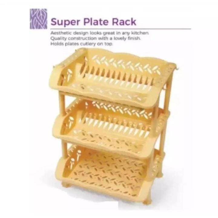 Dish Rack/ Dish drying Rack/3 layer Plastic Plate Rack Rag Dish Washing ...