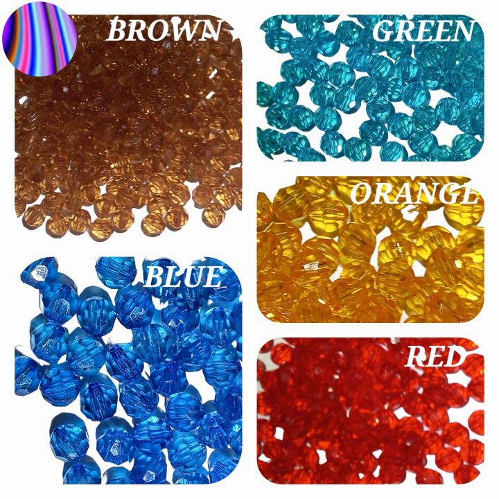 CRYSTAL DIAMOND CUTS BEAD | TRANSPARENT CRYSTAL BEADS | CRYSTAL MOTI ...
