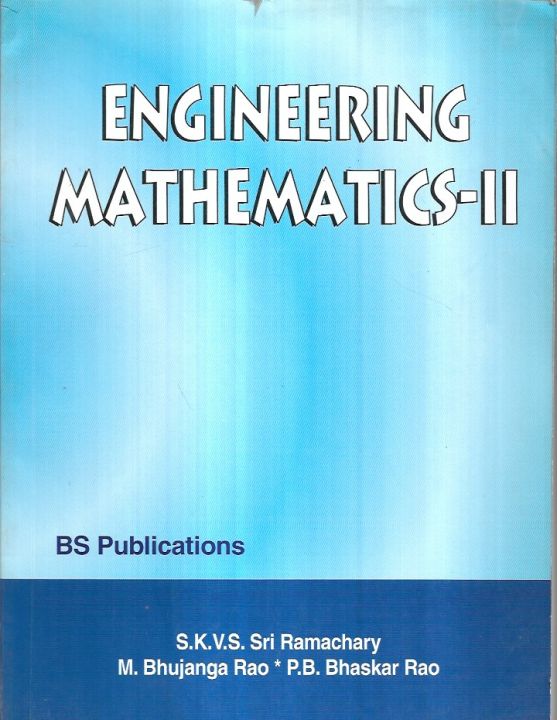 Engineering Mathematics Part II - by Ramachary, Bhujanga Rao, Bhaskar ...