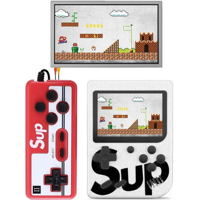 SUP - 2 Player Video Game 400 in 1 Portable Handheld Gaming Console - White | Daraz.pk