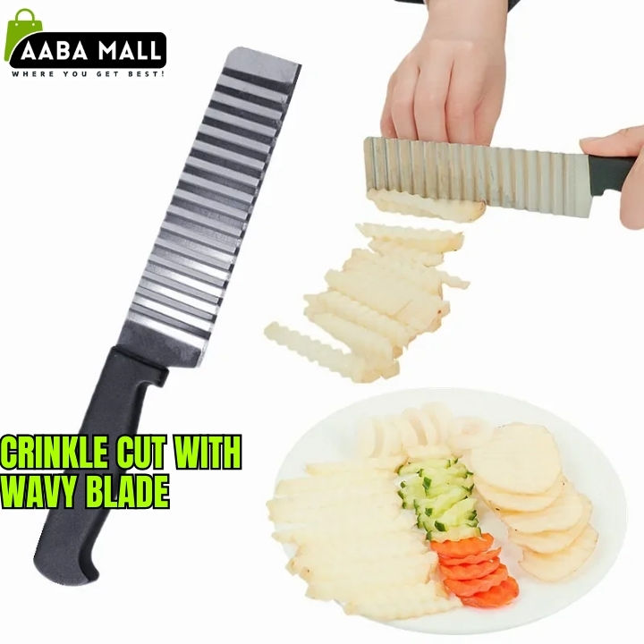 Crinkle Cut Potato/Chip/Fruit/Vegetable Wavy Blade Cutting with Handle ...