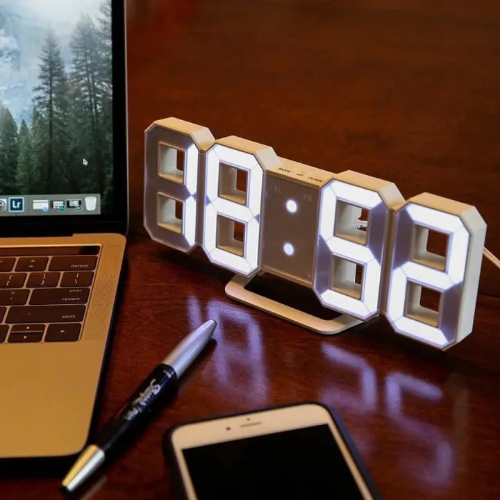 3D LED Clock ( TIme + Date + Temperature ) | Daraz.pk