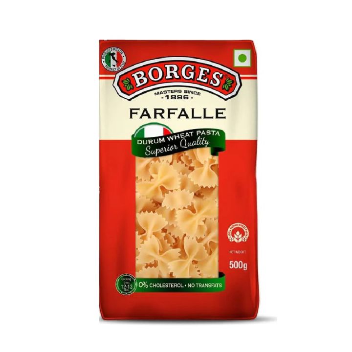 BORGES PASTA FARFALLE 500GM (𝐢𝐦𝐩𝐨𝐫𝐭𝐞𝐝 & 𝐨𝐫𝐢𝐠𝐧𝐚𝐥) | Daraz.pk