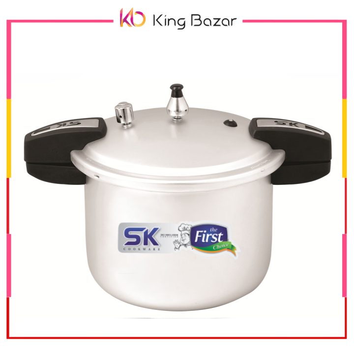 Pressure cooker sk panda double handle cooker anodized coated long life ...