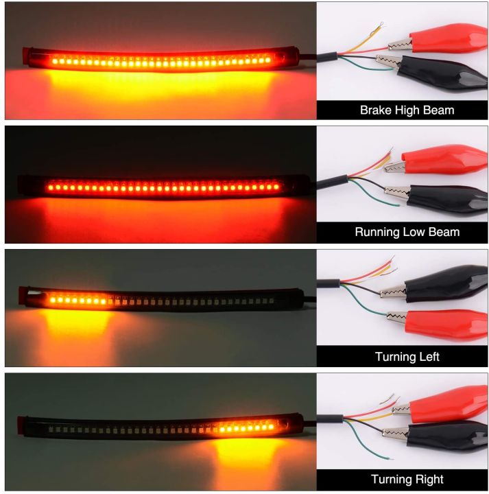 Motorcycle Back Light Strip With Indicator Vintage Café Racer All Bikes ...