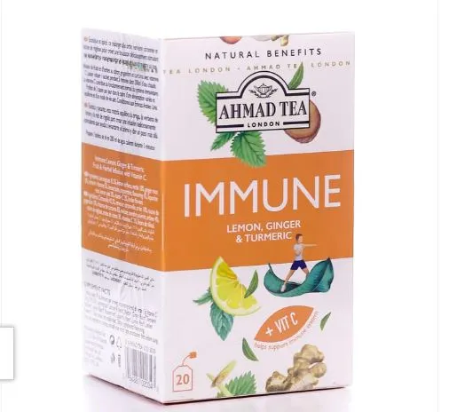 AHMAD TEA LONDON TEA BAGS IMMUNE LEMON GINGER & TURMERIC 20S 30 GM ...