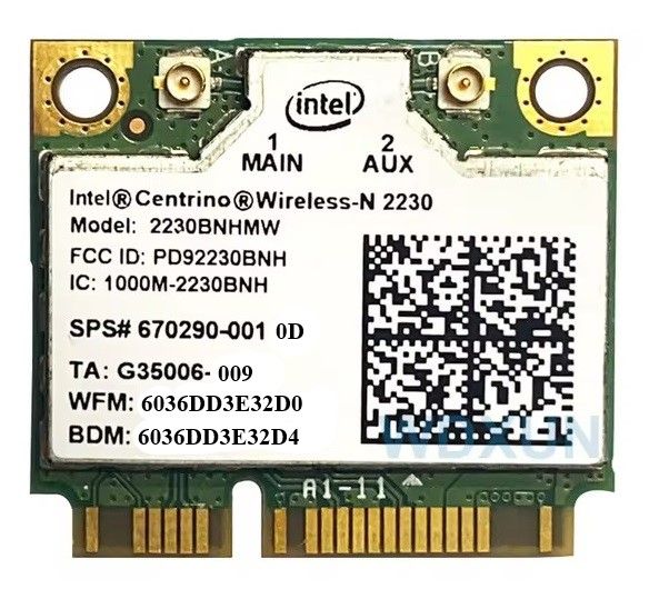 Intel Centrino Wireless - N2230 2230BN 2230 2230BN HMW 2230N - Half ...