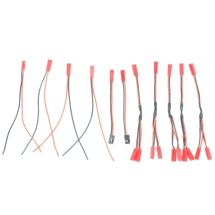 11PCS JST Plug Splitter JST Male Female Y Cable JST to JR Adapter for ...
