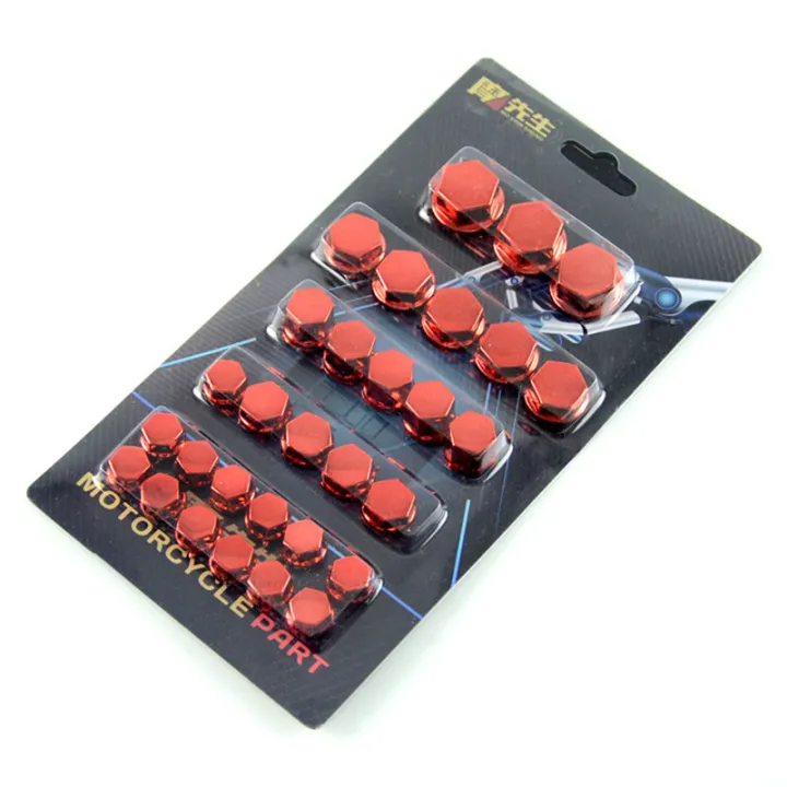 30pcs Motorcycle Screw Cap Cover Set Motor Scooter Head Screw Nut Bolt ...