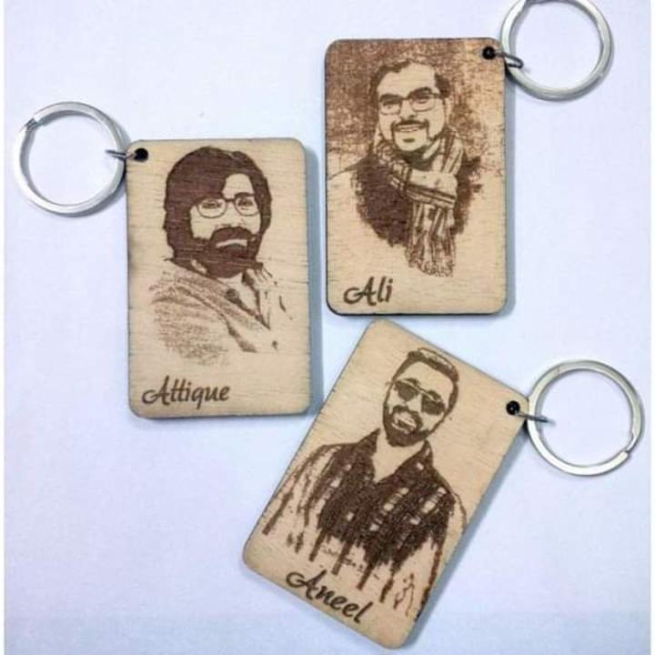 Customized Laser Engraved Keychains-Print Your name or Own Image Or ...