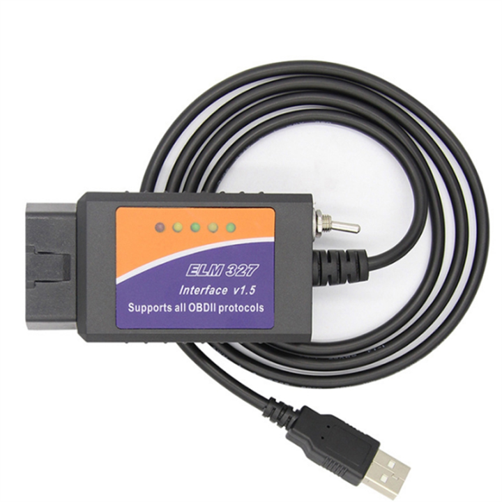 ELM 327 V1.5 PIC18F25K80 USB Diagnostic Cable with Switch for FoCCCus ...