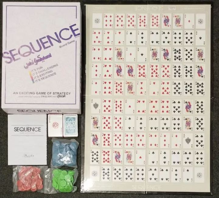 Sequence Board Strategy Game XL 28 Inches Size Hard Laminated Board with Plastic Cards | Daraz.pk