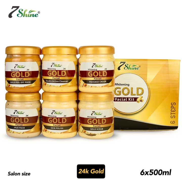7 Shine Gold Facial Kit XL | Parlour Pack | 24k Glow | Daraz.pk