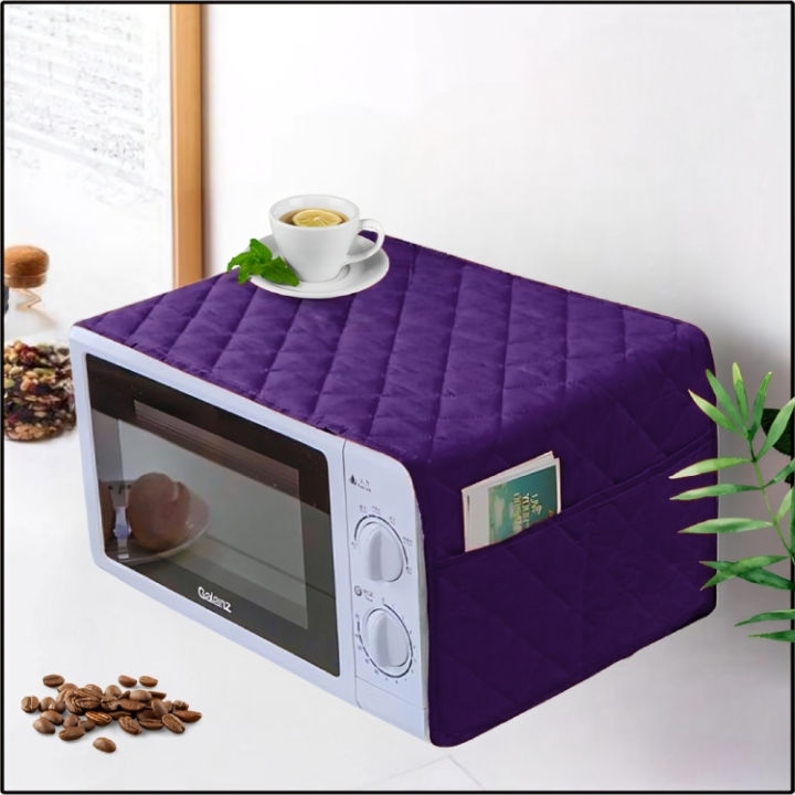 Cotton Quilted Oven Cover with Multi-Purpose Side Pockets | Daraz.pk