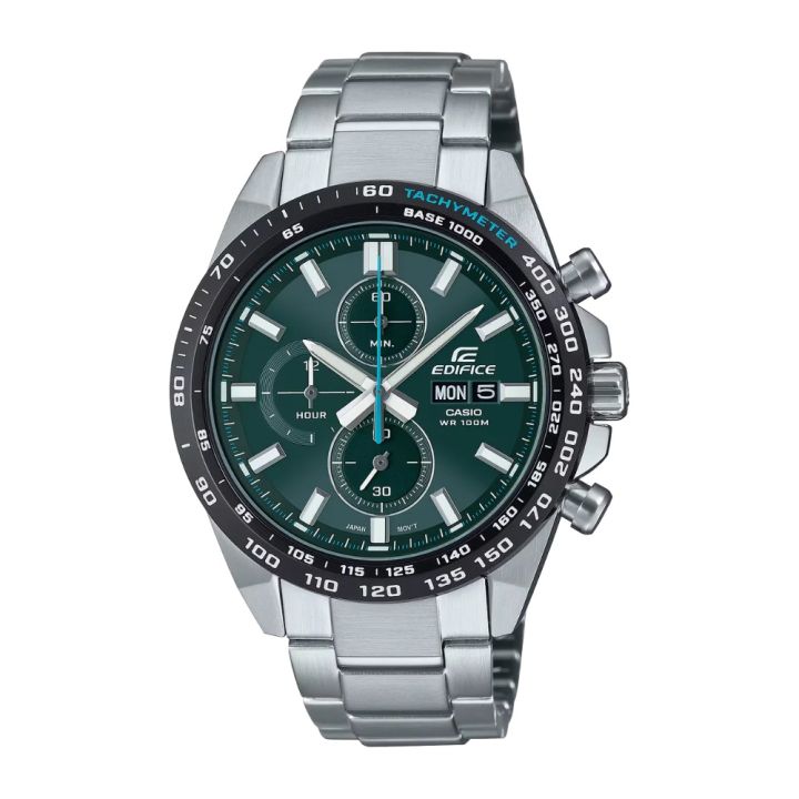 Casio Edifice Standard Chronograph Men Silver Stainless Steel Case ...