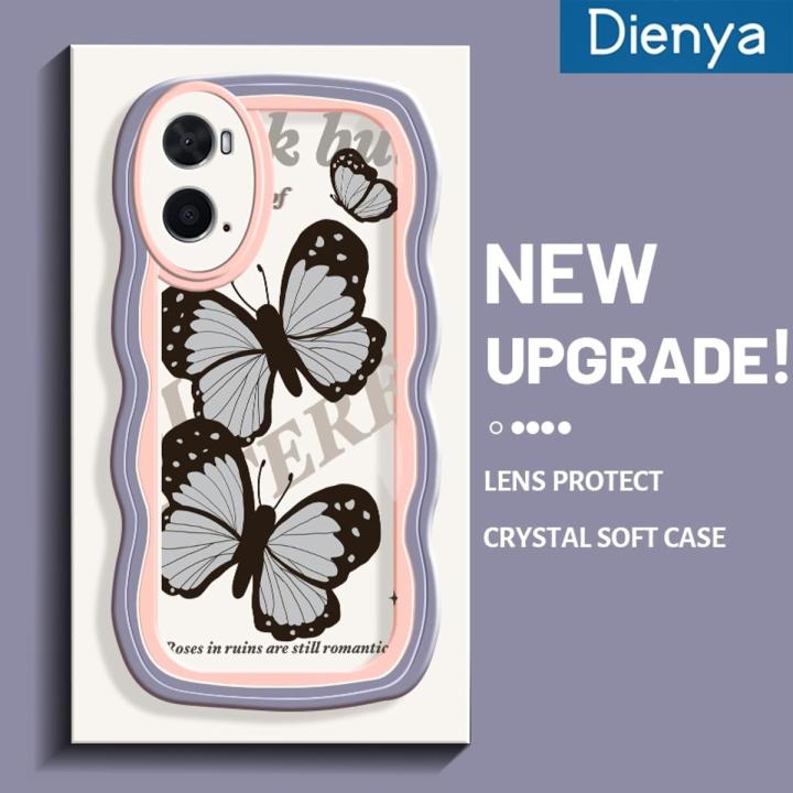 dienya For OPPO A76 A96 A36 Case Fashionable Black Butterfly Pattern ...