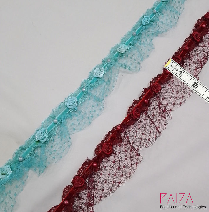 1 Yard/Gaz Handmade Fancy Flower beautiful and attractive Jali Lace ...