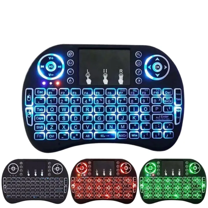 Mini Wireless Keyboard RGB Backlight Air Touchpad Mouse | Compatible ...