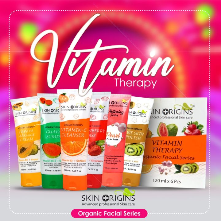 Skin Origins Vitamin Therapy Organic Facial Kit - 120ml x 6 pcs | Daraz.pk