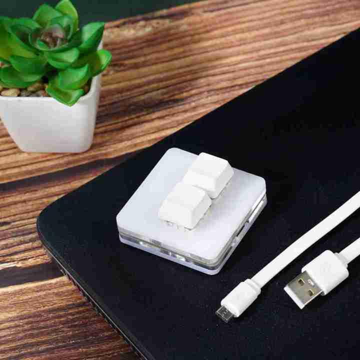 2keys USB Gaming Keyboard Macro Custom Programmable Keyboard Mini ...