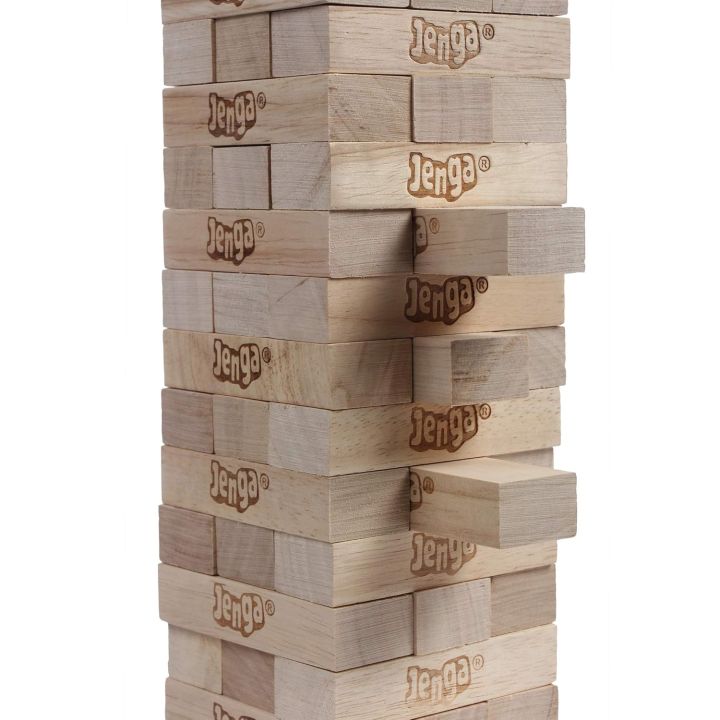 Classic Jenga Game with Genuine Hardwood Blocks, Jenga Brand Stacking ...
