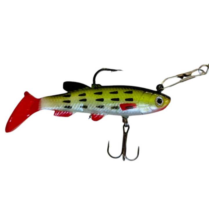 Large Size Fishing Lure Top water PVC Swimming Baits Barbed Treble Hook ...