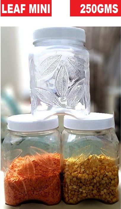 LEAF MINI JAR SET - PACK OF 9 PCS PLASTIC KITCHEN JARS BOX STORAGE ...