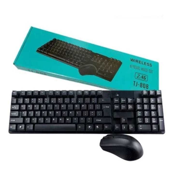 TJ-808 Wireless Keyboard and Mouse 2.4G Ergonomic and Slim Wireless ...