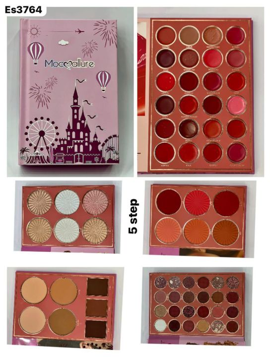 Mocallure 5 Step Makeup Kit – Full Face Palette with Eyeshadow, Blush ...