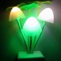 AC110V-220V night light EU/US Plug Light Sensor 3 LED Colorful Mushroom ...