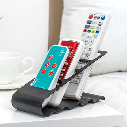 TV Remote Control Holder with 4 Compartments, Creative Metal Remote ...