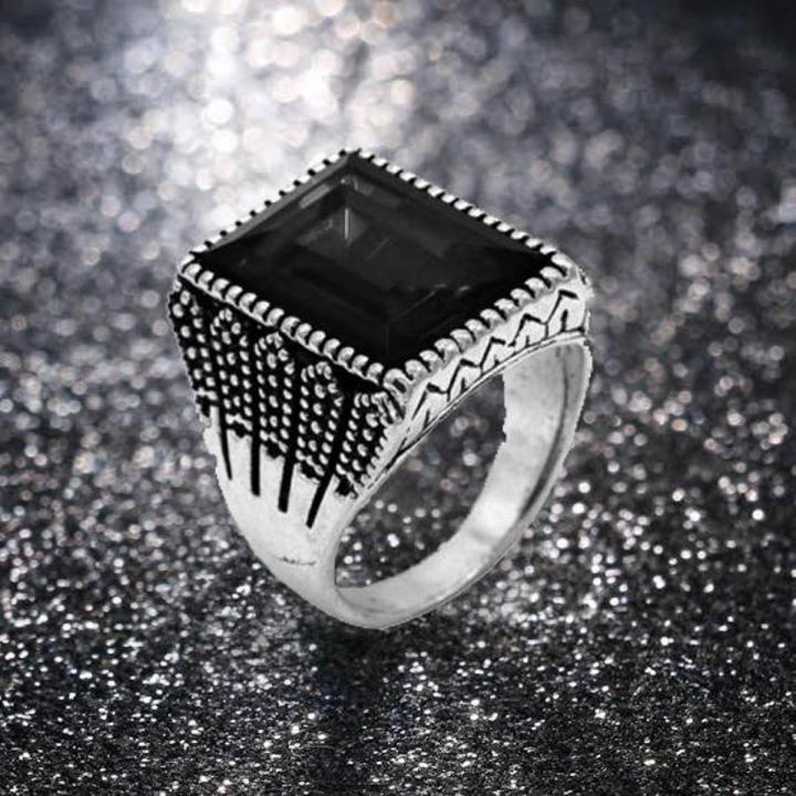 New Fashion Smooth Silver Stainless Steel Red/Black Turkish Stylish ...