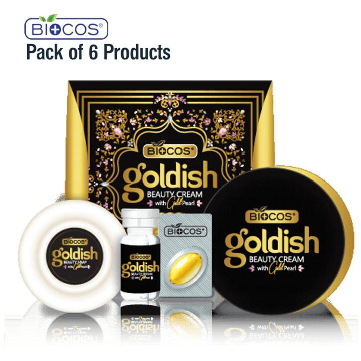 Biocos Gold Beauty Cream Natural Glow 4in1 Serum + Capsoul + Soap ...