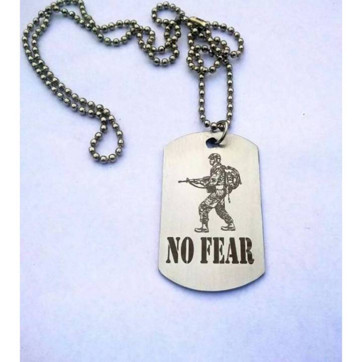 Support Pak Army Stainless Steel Tag with Chain | Daraz.pk