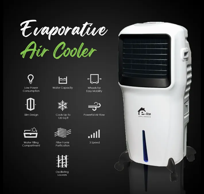 E-LITE AIR COOLER - 180W - WHITE & BLACK - EAC - 99 A | Daraz.pk