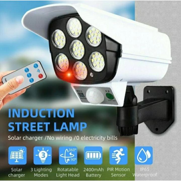 77 Solar LED Street Light Motion Sensor Remote Control Wall Flood Yard ...