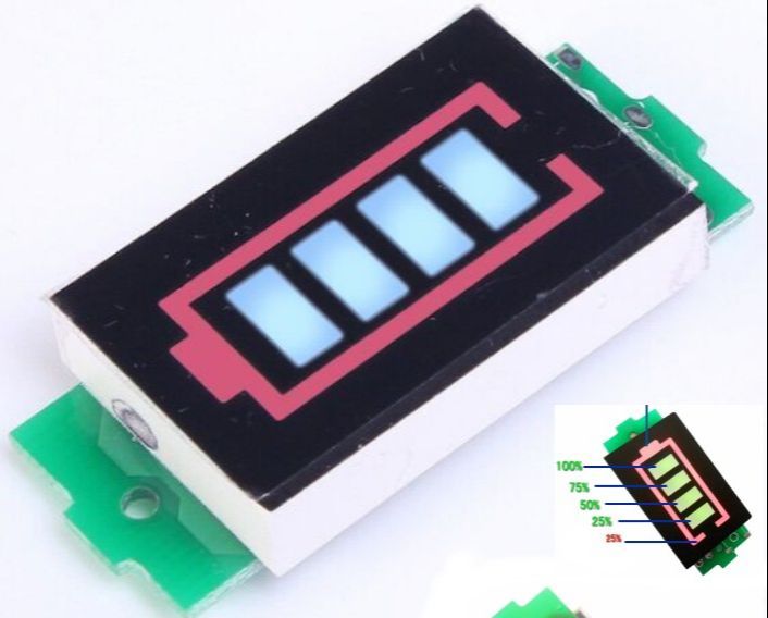 7S battery voltage indicator display 25 to 29.4V volt meter | Daraz.pk