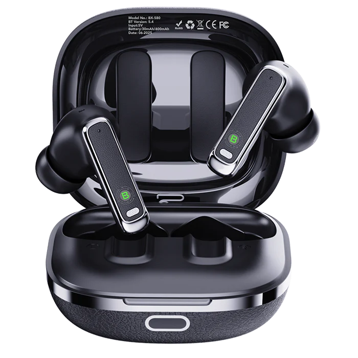 BLUK’S BX-580 Quad-Mic ENC Wireless Earbuds with HD Calling, Deep Bass ...