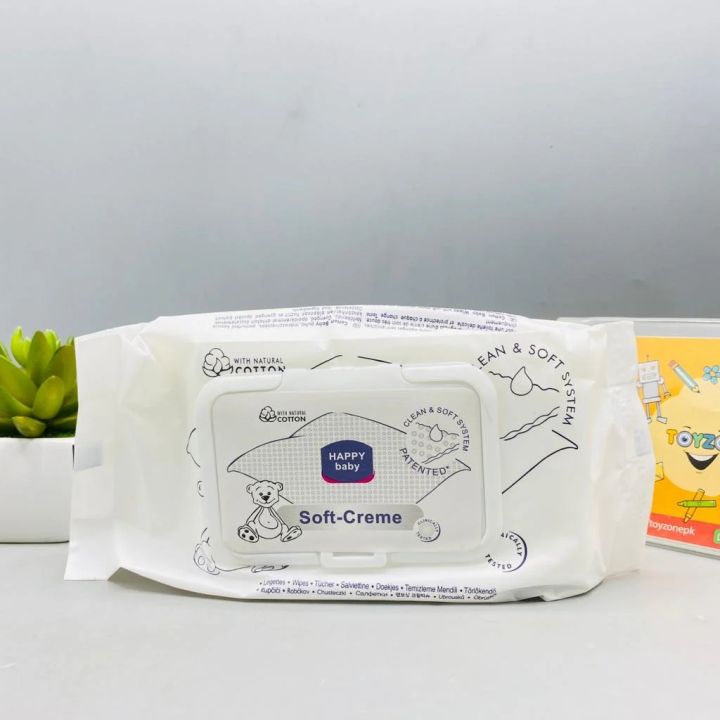 Happy Baby Soft-Creme Baby Wipes – Natural Cotton, Gentle ...