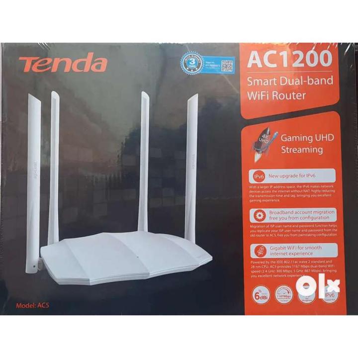 Tenda AC5 V3.0 Router AC1200 Dual Band WiFi Router | Daraz.pk