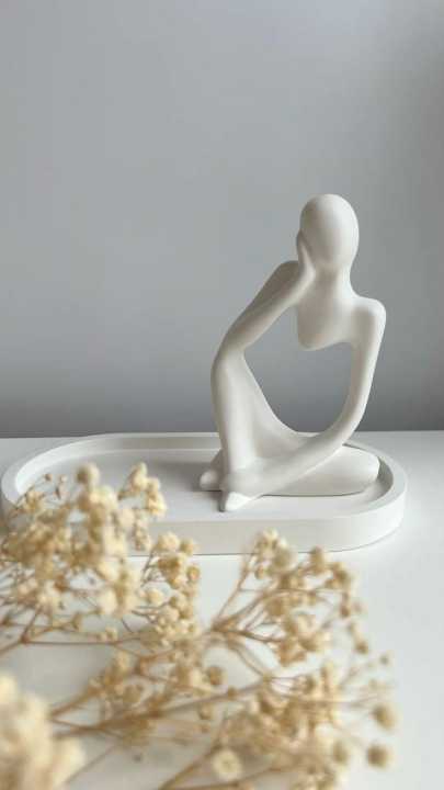 ABSTRACT THINKER STATUE|MINIMALIST DESIGN HOME DECOR STATUE| | Daraz.pk
