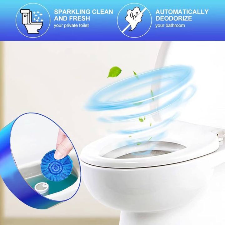 10 Pcs Toilet Tank Cleaner Tablets – Automatic Blue Flush Toilet ...