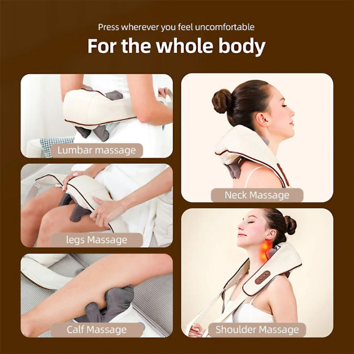 6D Trapezius Neck and Shoulder Massager with Heat – Rechargeable Bionic ...