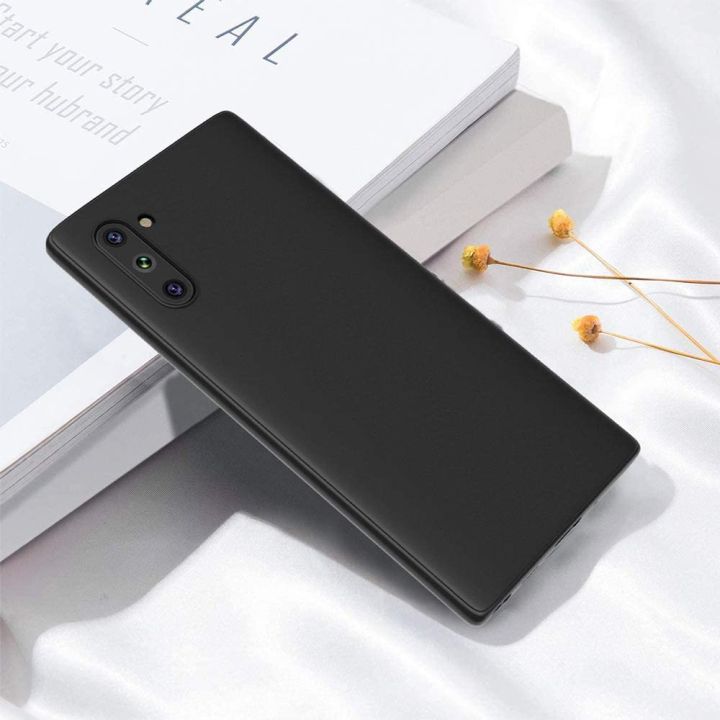 Samsung Note 10 Matte Black Soft Silicon Back Cover | Daraz.pk