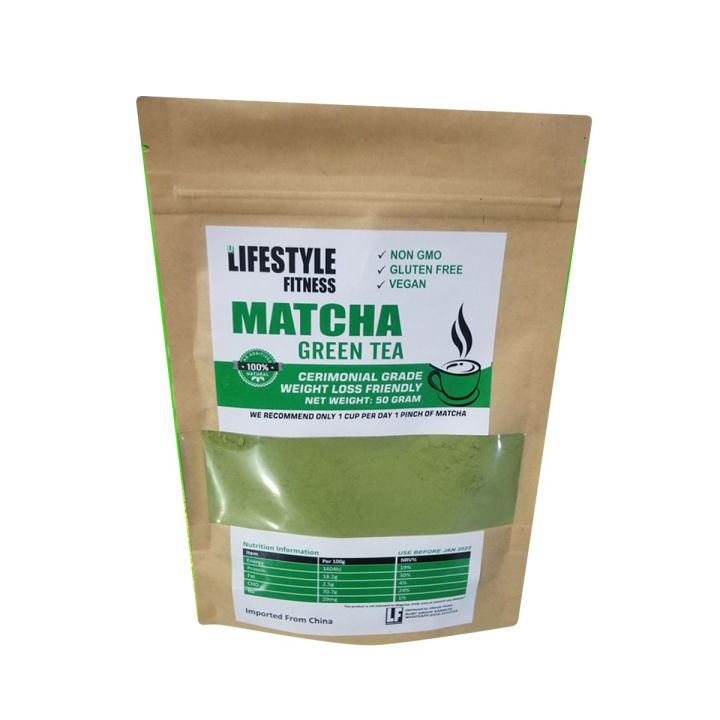 Real Matcha Green Tea Powder Ceremonial Grade by Lifestyle Fitness ...