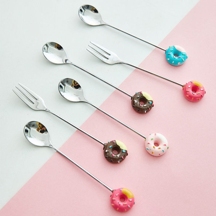 Doughnut Creative Ice Cream Cake Coffeeware Kitchen Tool Sugar Stirring ...