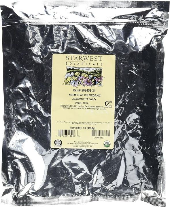 Starwest Botanicals Neem Leaf C/S Organic 50 G | Daraz.pk